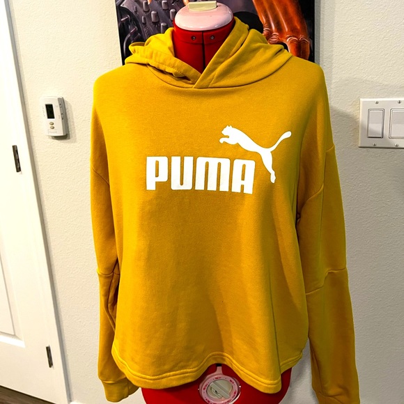 Puma | Tops | Puma Mustard Yellow Hoodie | Poshmark
